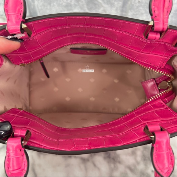 kate spade | Bags | Kate Spade Croc Embossed Small Staci Satchel In ...